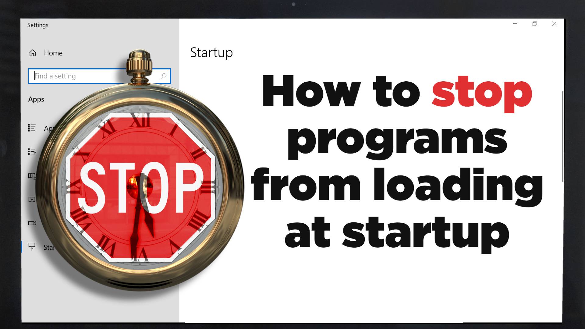 How to stop programs from loading at startup - S2Computers